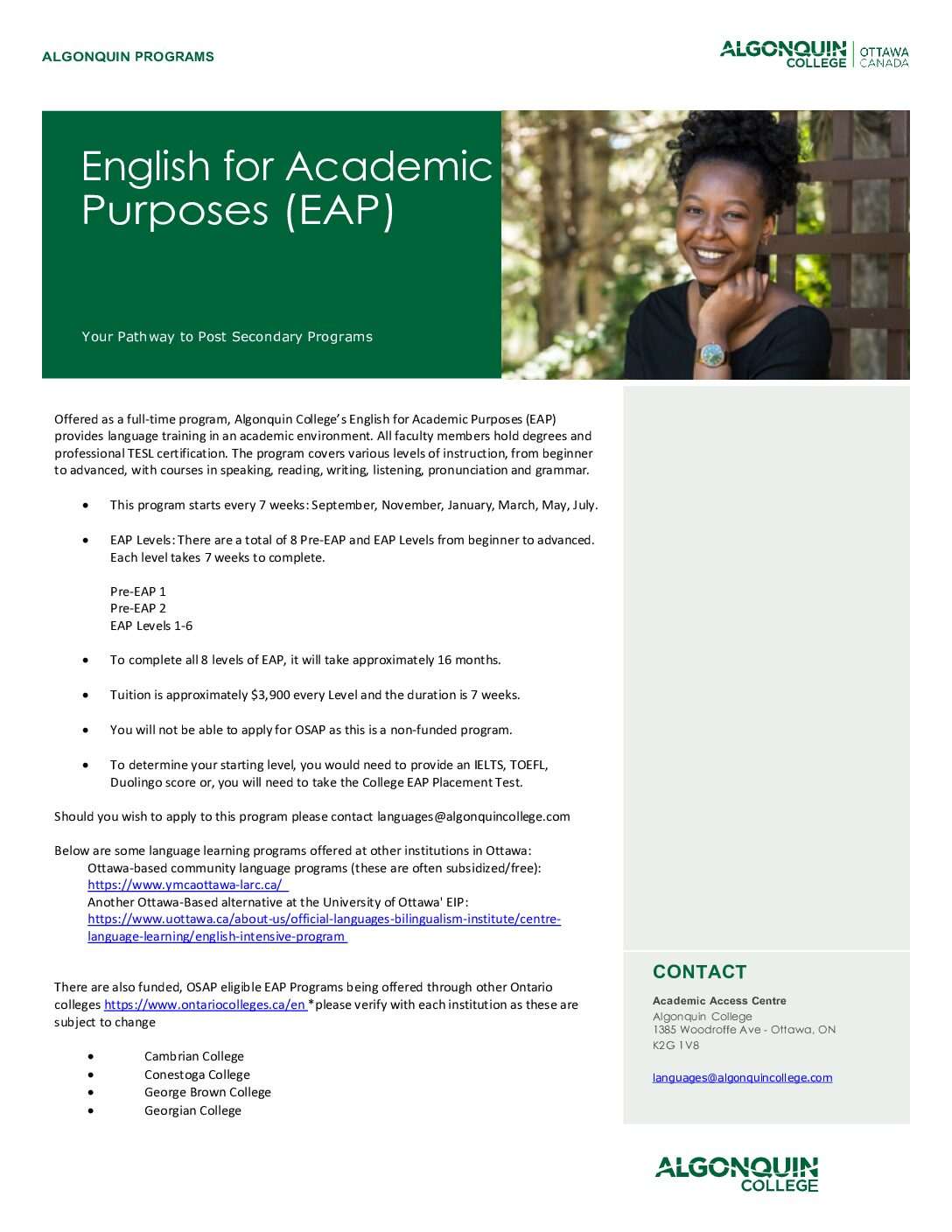 Info sheet -English for Academic Purposes_EAP - Academic Access Centre