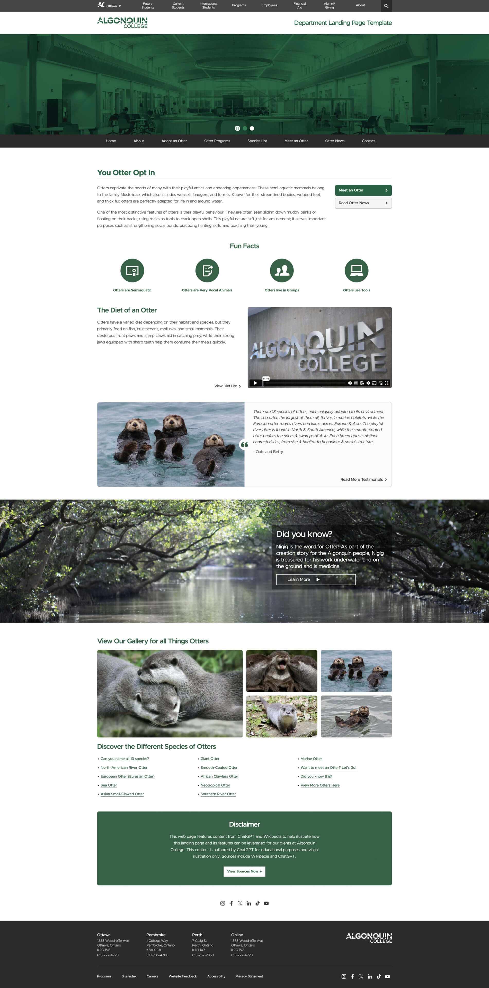 New Department Website Template Opt-In - Marketing Department