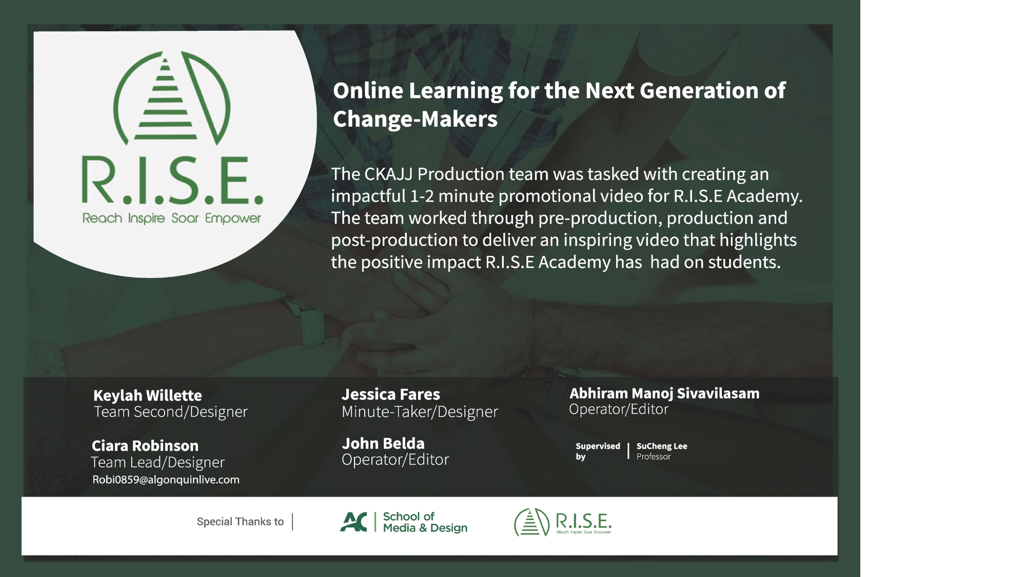 R.I.S.E. Academy Promotional Video | Applied Research