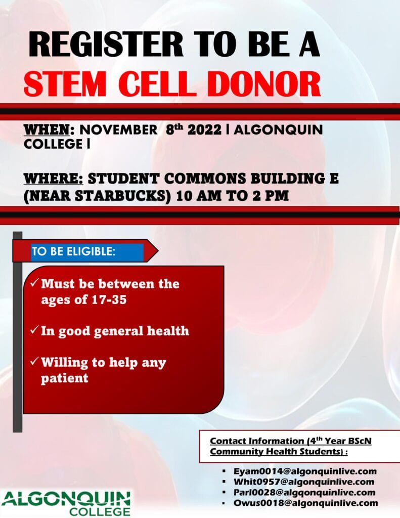 AC nursing student project seeking stem cell donors | AC Blog