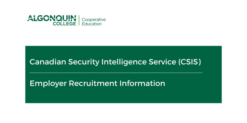 CSIS Student Page - Co-op & Career Centre