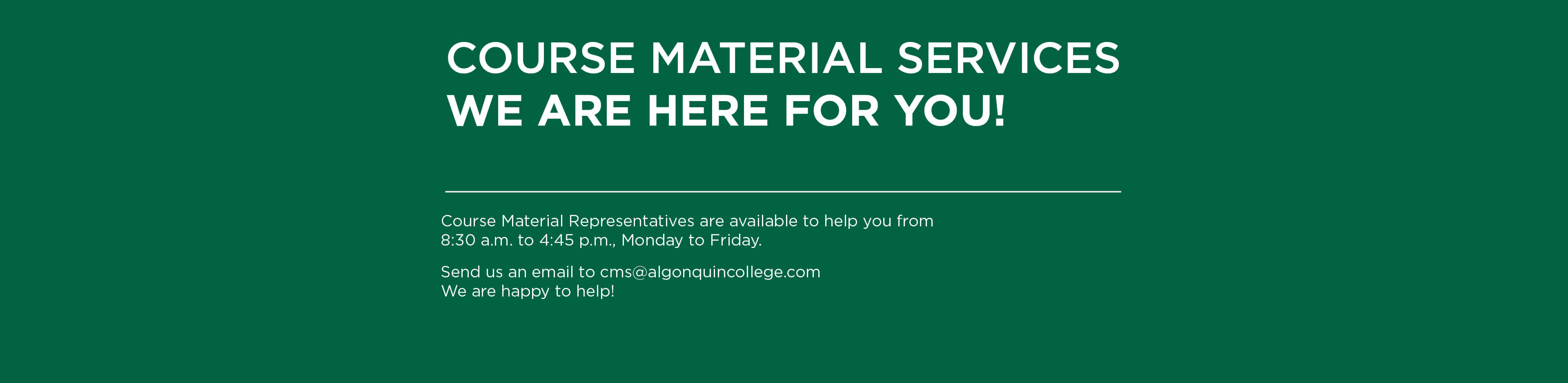 Course Material Services
