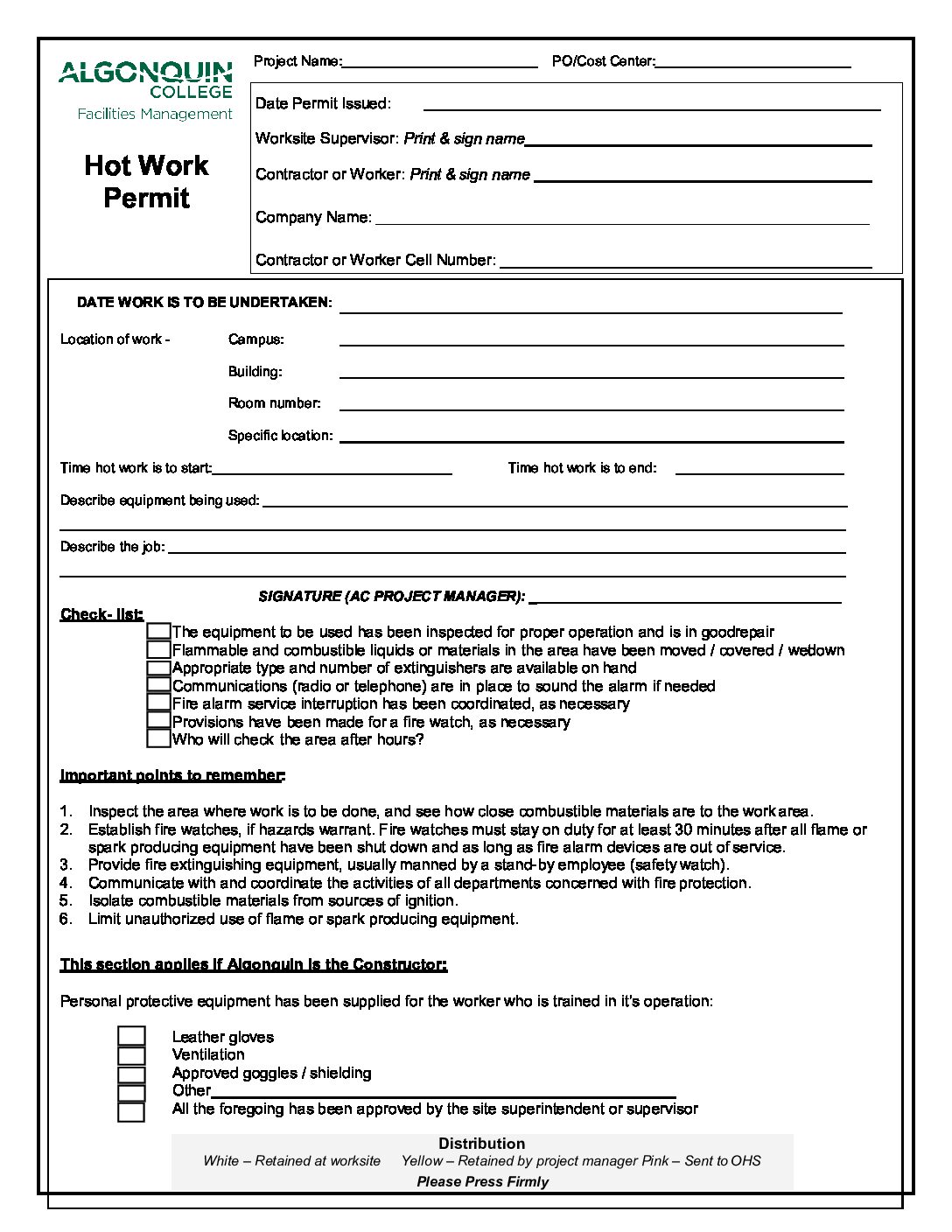 Hot-Work-Permit | Facilities Management