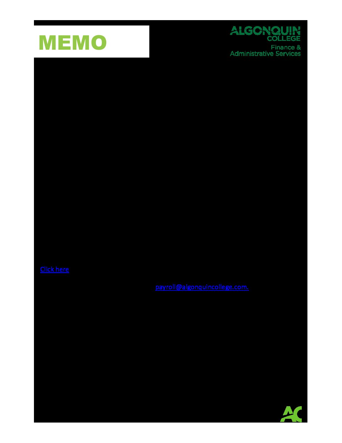 2021-05-17 Memo – Payroll Schedule for May 28, 2021 Pay Date | Finance