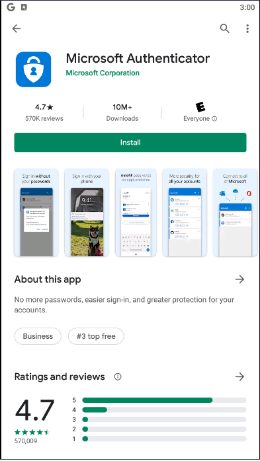 Installing authenticator app - gainest