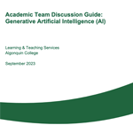 Generative AI: Faculty Resources | Learning and Teaching Services (LTS)