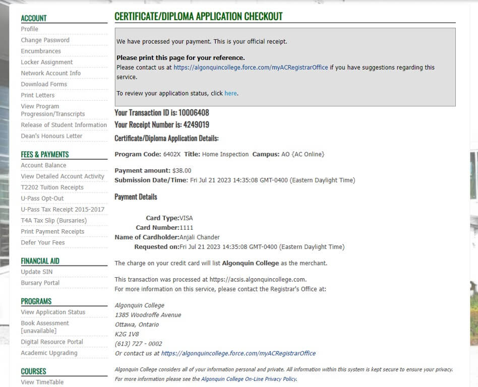 Receiving your credential | AC Online