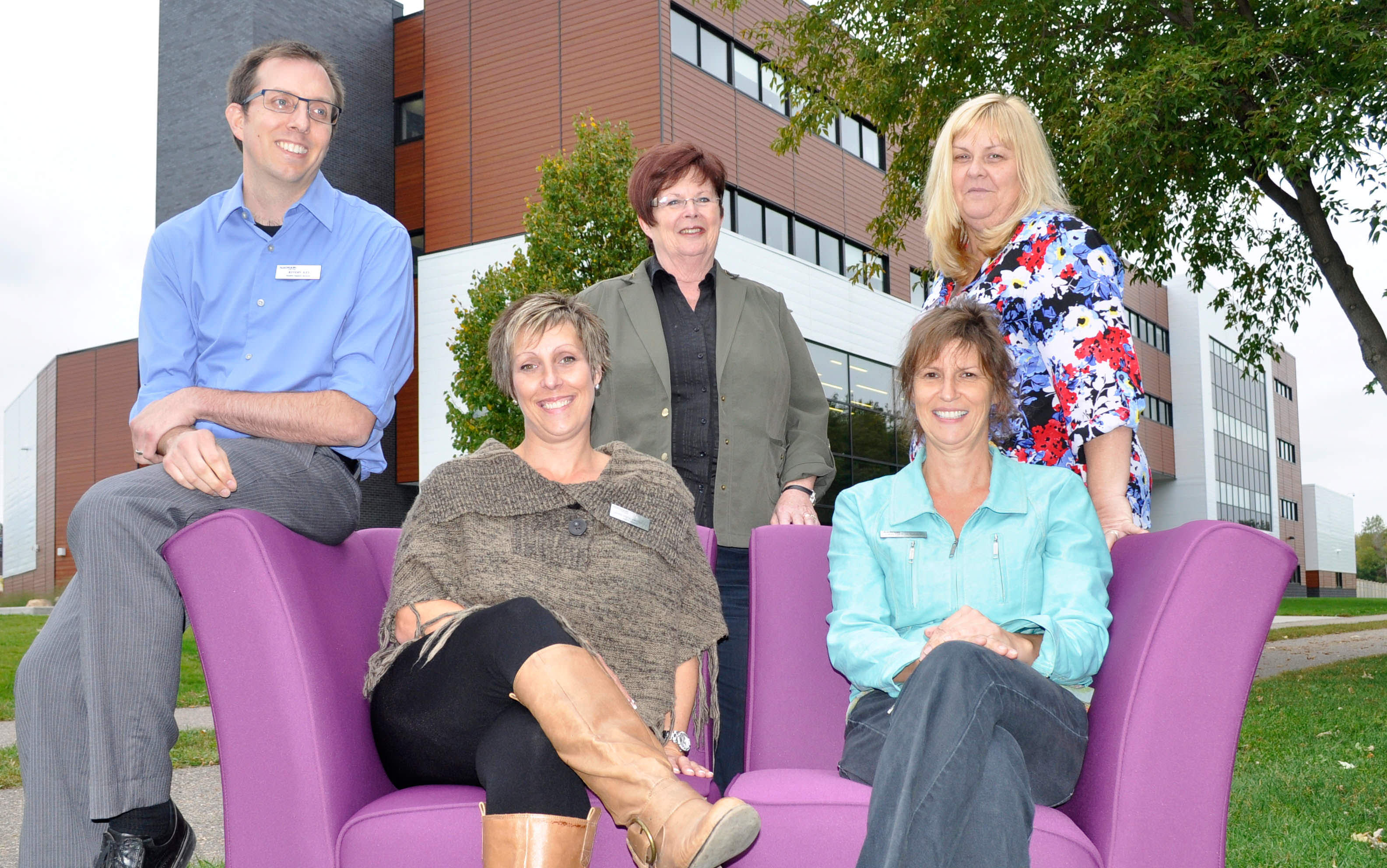 Big Purple Couch Arrives at Waterfront Campus - Pembroke Campus