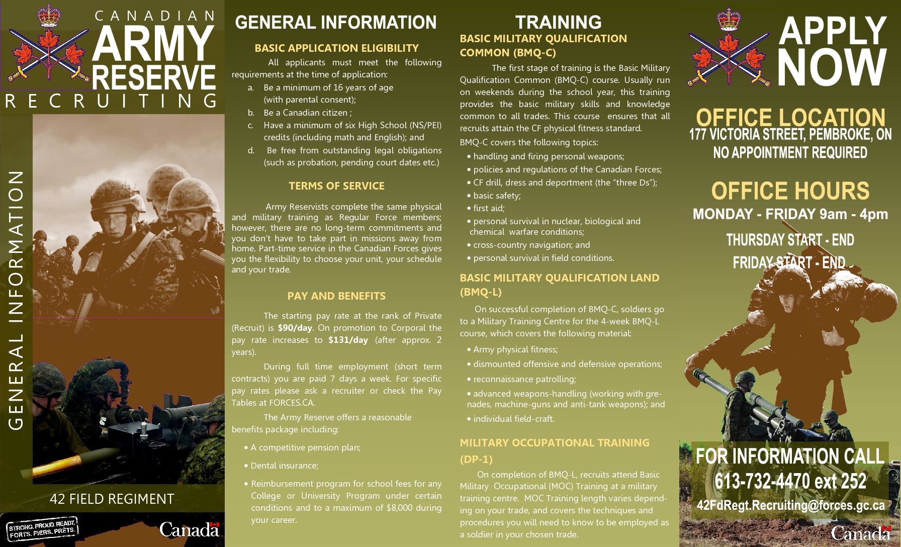 42 FD REGT ARMY RESERVE PAMPHLET 2016.pub - Pembroke Campus