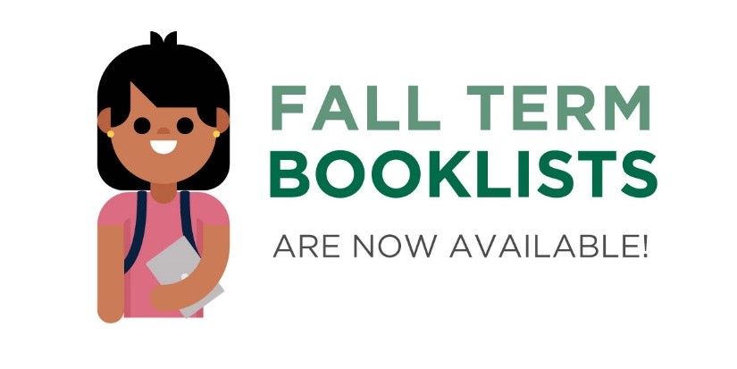 Fall Term Text Books - Pembroke Campus