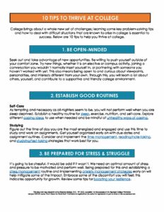 10 Tips to Thrive at College - Pembroke Campus