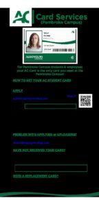 AC Card Rack Card (Pembroke) - Pembroke Campus