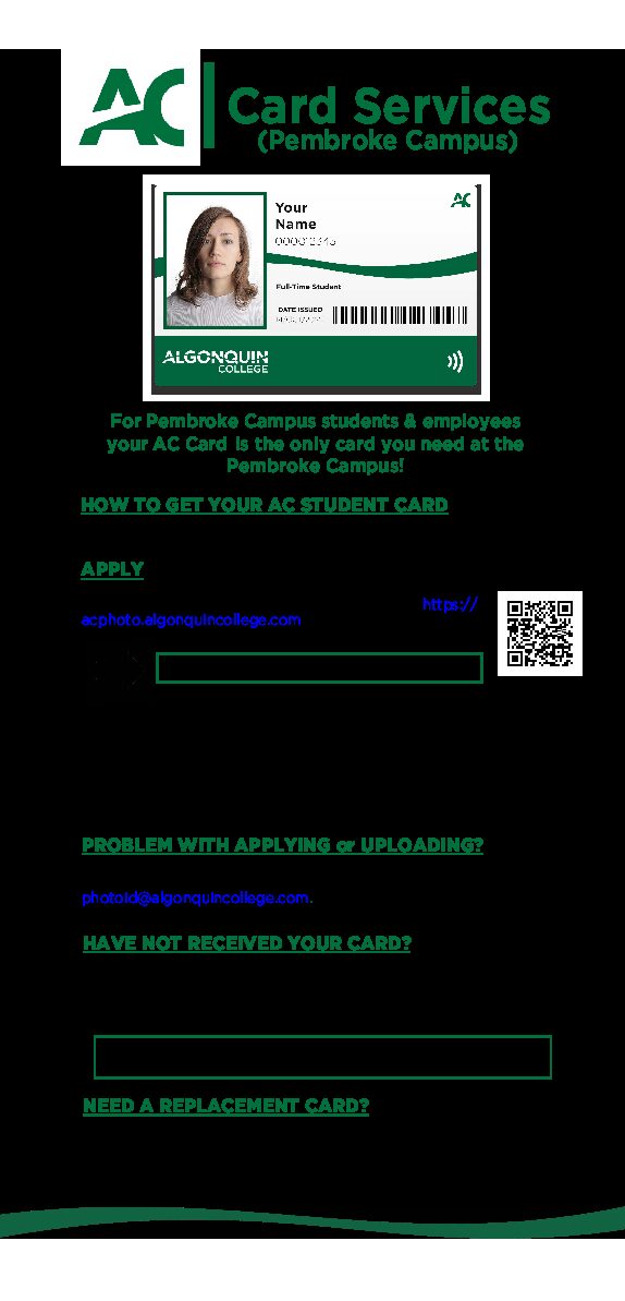 AC Card Rack Card (Pembroke) - Pembroke Campus