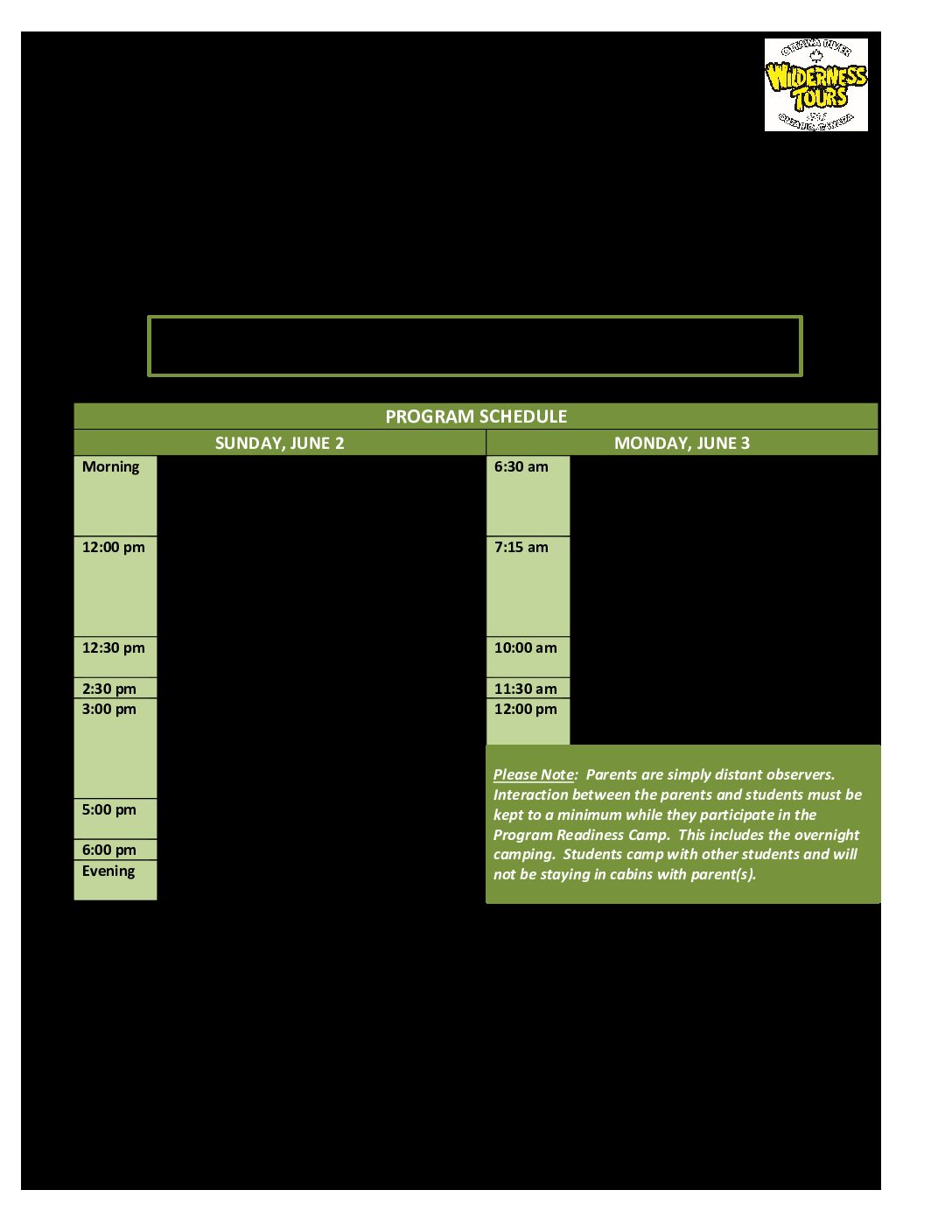Parents' Program Flyer - 2024 PRC June 2-3 - Pembroke Campus