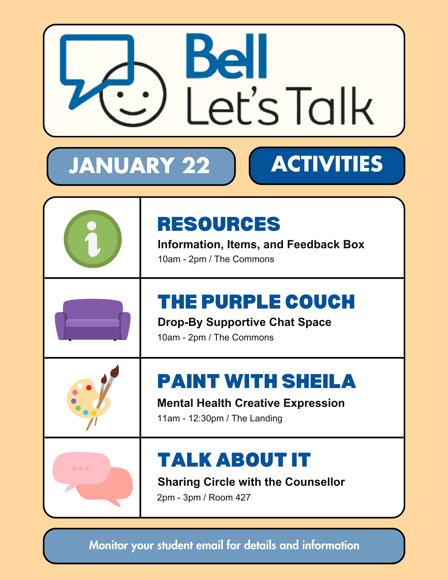 Bell Let's Talk Day - Pembroke Campus