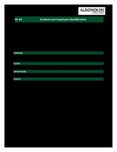 HS04 | Corporate Policies