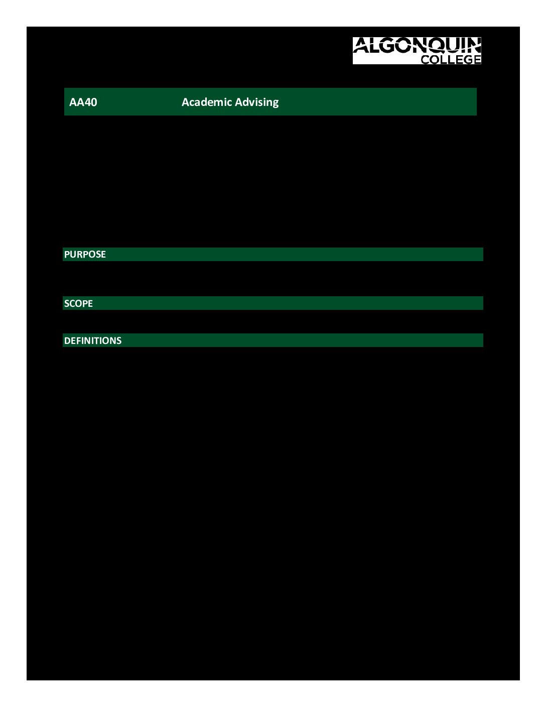 AA40 | Corporate Policies