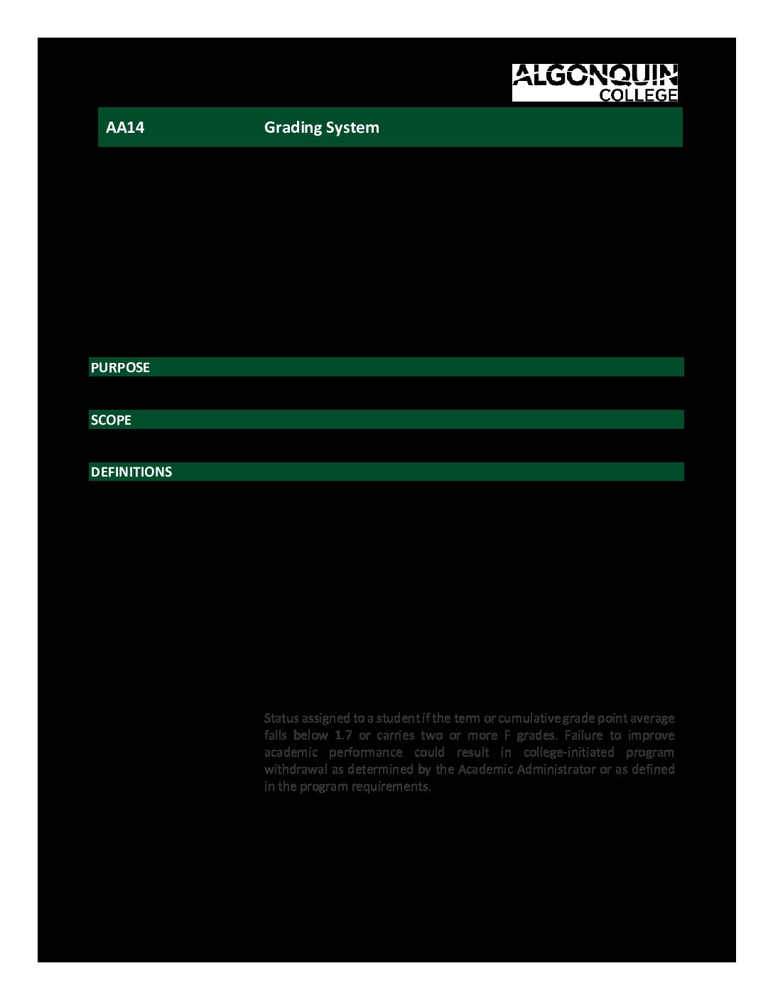 AA14 | Corporate Policies