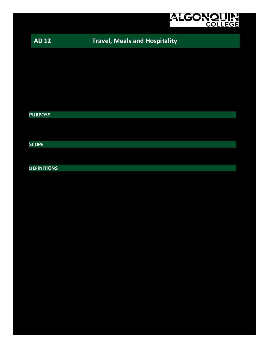 AD12 | Corporate Policies