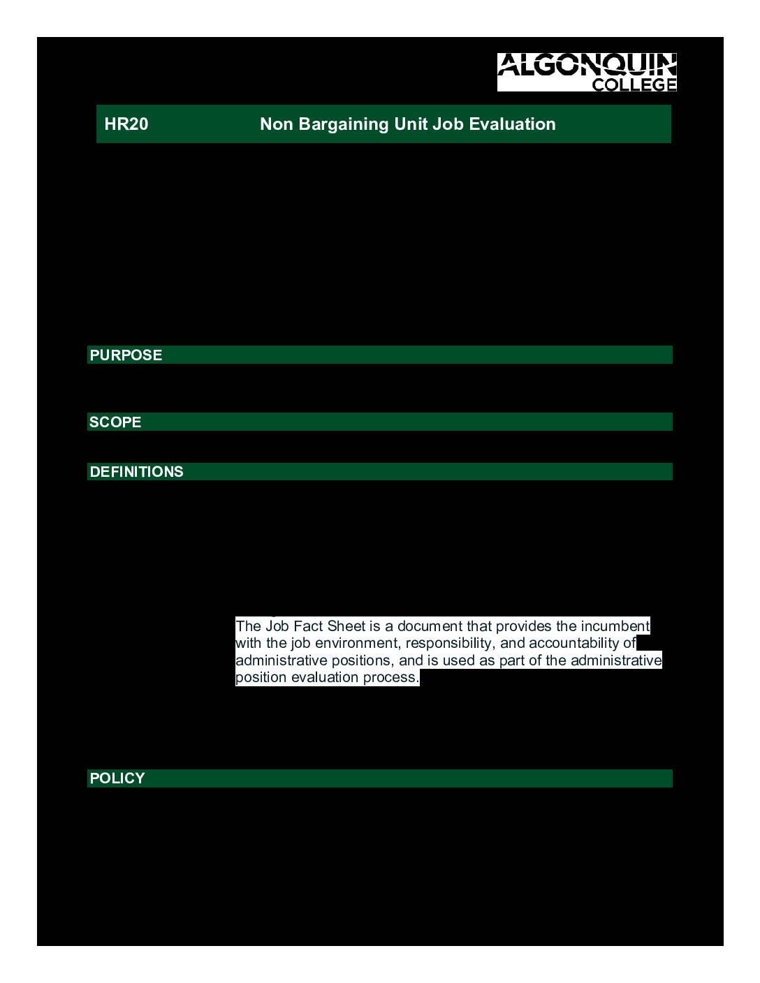 HR20 | Corporate Policies