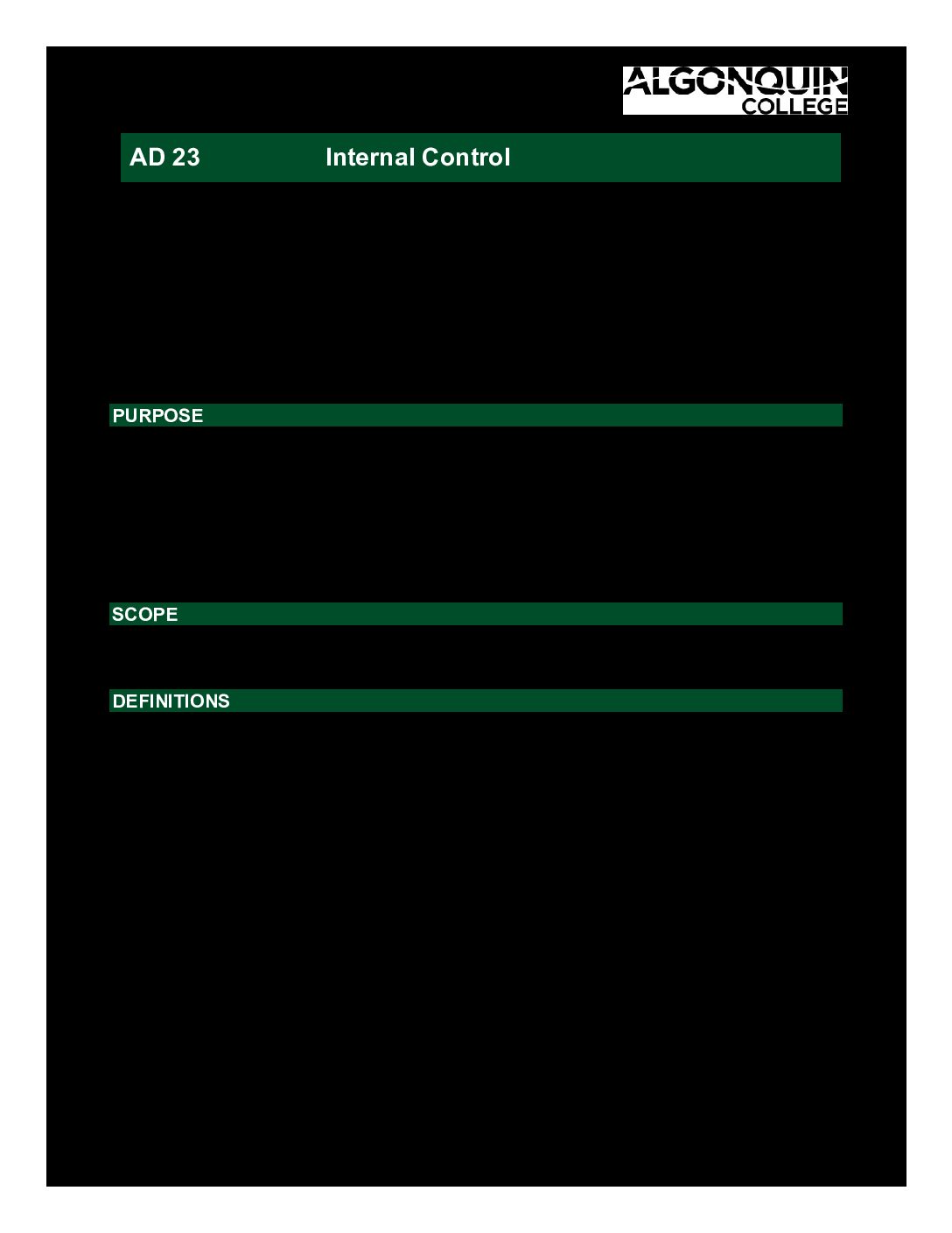 AD23 | Corporate Policies