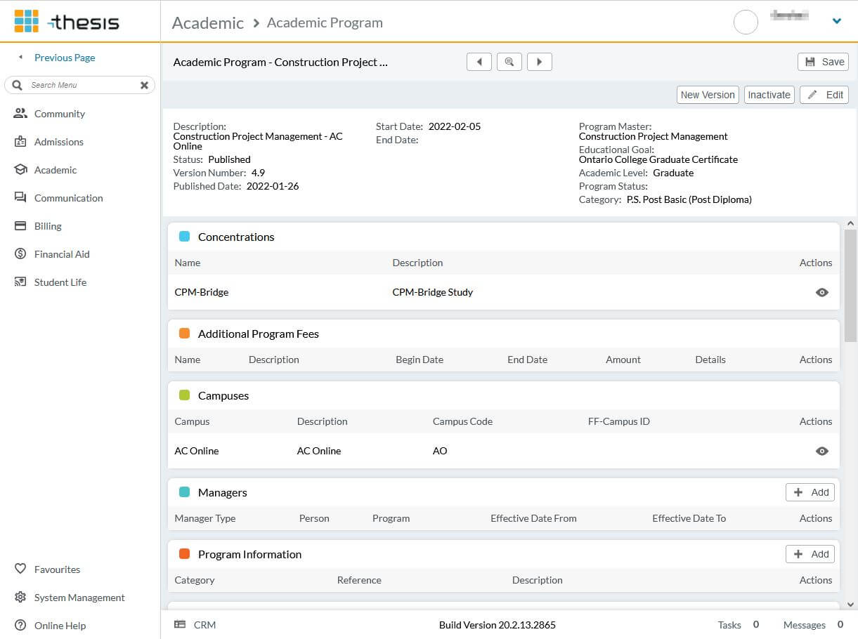 The Thesis SM System | R3 Project