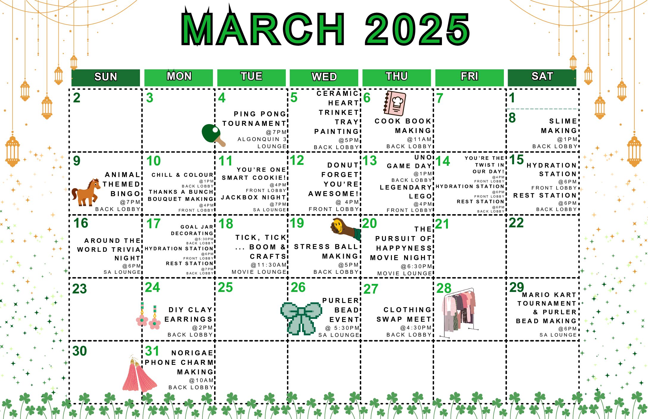 Events Calendar - Algonquin College Residence