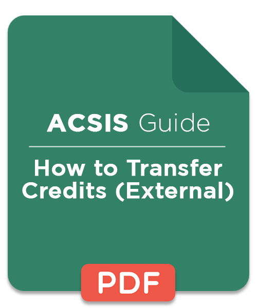 ACSIS How To - Registrar's Office