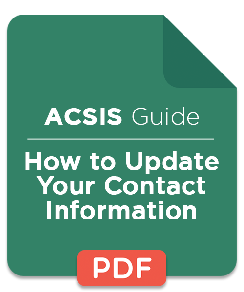 ACSIS How To - Registrar's Office