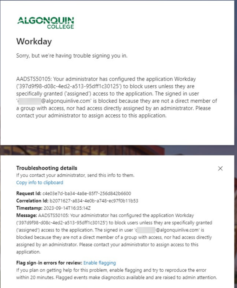 Common Sign-in Issues - Workday Support